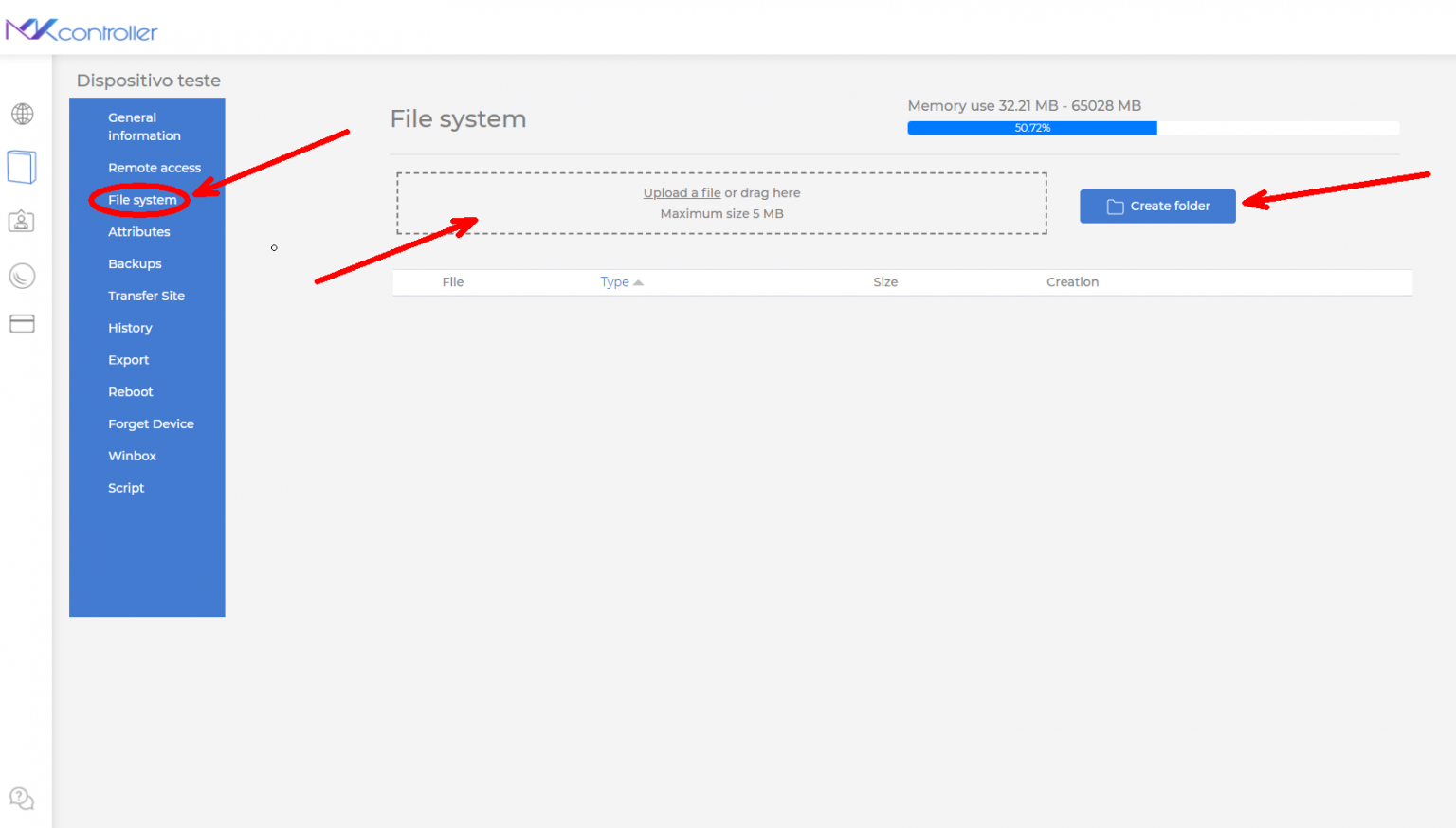 How it works the MKController File System? - MKController